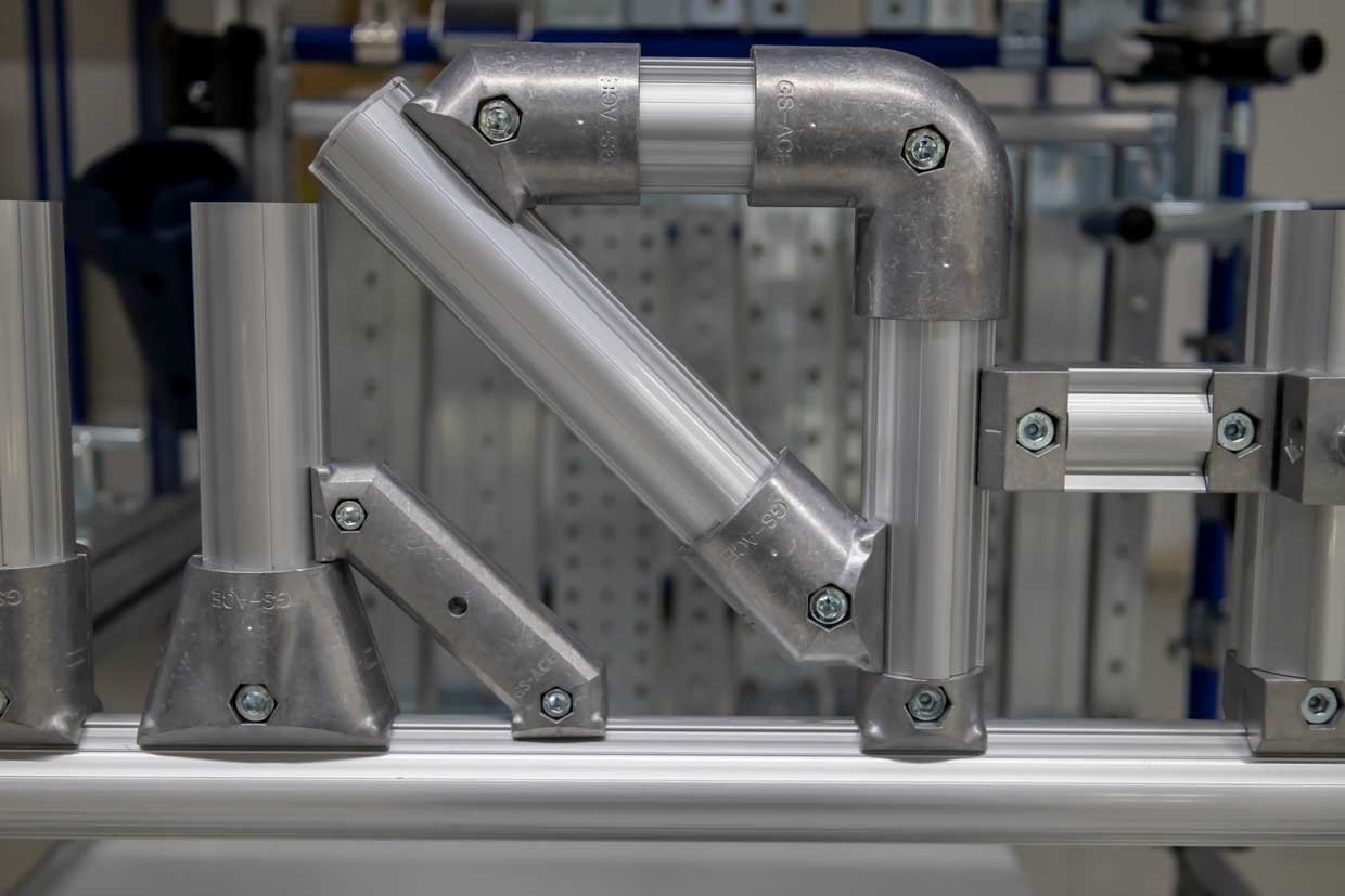 Aluminium pipe racking system for lean production| BeeWaTec